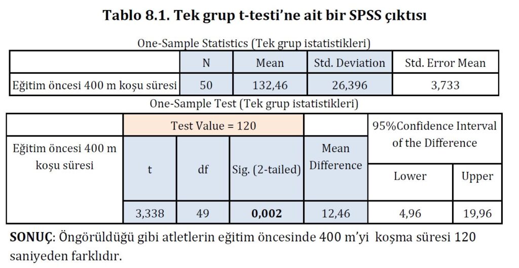 T Testi Tablosu - SPSS Veri Analiz Merkezi - İstatistik Merkezi - Tez ...